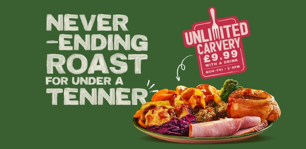 Unlimited Carvery for £9.99 | Farmhouse Inns